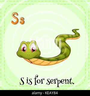 English flashcard letter S is for snake Stock Vector Image & Art - Alamy