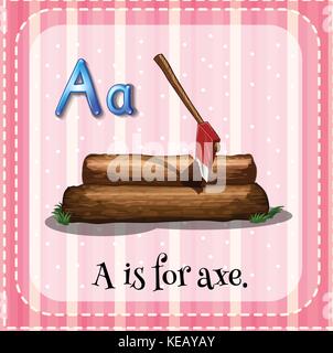 Flashcard letter A is for axe Stock Vector Image & Art - Alamy