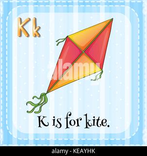 Flashcard letter K is for kite Stock Vector Image & Art - Alamy