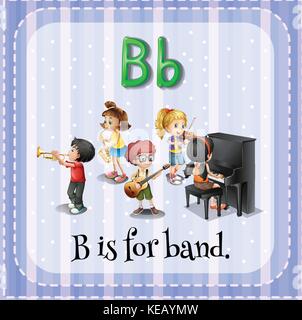Flashcard letter B is for band Stock Vector Image & Art - Alamy