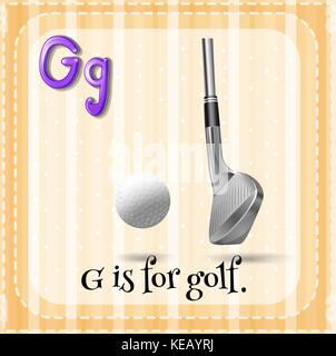 Flashcard letter G is for golf Stock Vector Image & Art - Alamy