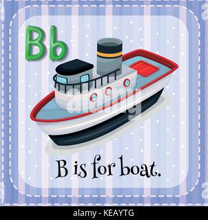 English flashcard letter B is for boat Stock Vector Image & Art - Alamy
