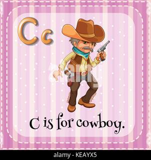 Flashcard letter C is for cowboy Stock Vector Image & Art - Alamy