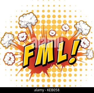 Word FML with explosion background Stock Vector Image & Art - Alamy