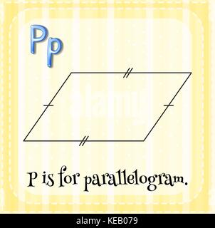 Parallelogram cartoon geometric shape for kids to learn basic math ...