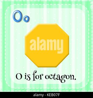 Octagon cartoon geometric shape for kids to learn basic math education ...