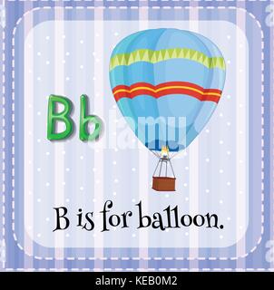 Flashcard letter H is for hot-air balloon illustration Stock Vector ...