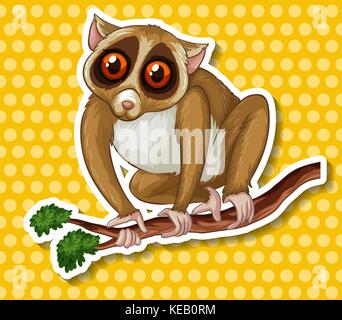 Cute slow loris illustration Stock Vector Image & Art - Alamy