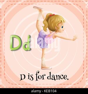 Flashcard alphabet D is for dance Stock Vector Image & Art - Alamy