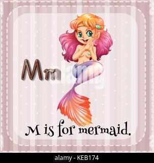 Flashcard letter M is for mermaid Stock Vector Image & Art - Alamy