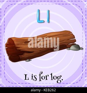 Flashcard letter L is for log Stock Vector Image & Art - Alamy