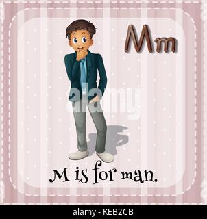 Flashcard letter M is for man Stock Vector Image & Art - Alamy