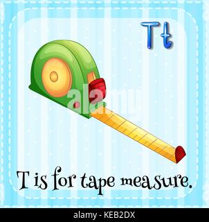 Flashcard letter T is for tape measure Stock Vector Image & Art - Alamy