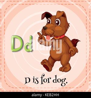 Flashcard letter D is for dog Stock Vector Image & Art - Alamy