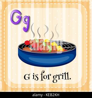 Flashcard letter B is for barbecue illustration Stock Vector Image ...