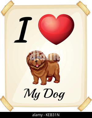 I love my dog sign Stock Vector Image & Art - Alamy