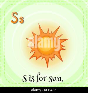 Flashcard letter S is for Sun Stock Vector Image & Art - Alamy