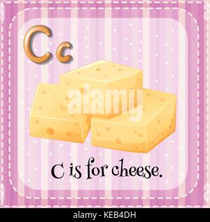 Flashcard letter C is for cheese illustration Stock Vector Image & Art ...