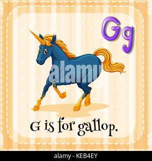 Flashcard letter G is for gallop Stock Vector Image & Art - Alamy