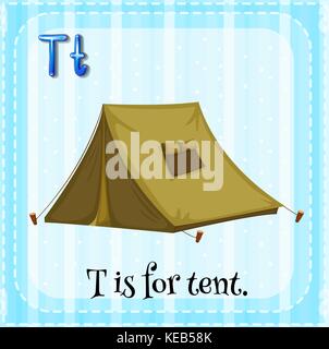Flashcard letter T is for tent Stock Vector Image & Art - Alamy