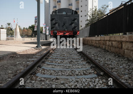 A TCDD 45151 Class steam locomotive is displayed at the Rail Heritage ...