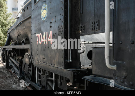 A TCDD 45151 Class steam locomotive is displayed at the Rail Heritage ...