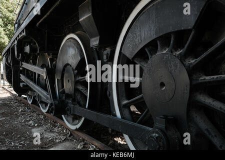 A TCDD 45151 Class steam locomotive is displayed at the Rail Heritage ...