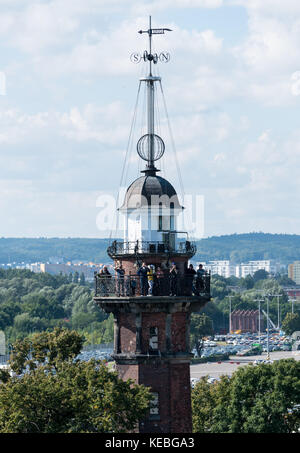 Tourists on Novy Port Lighthouse Gdansk Stock Photo - Alamy