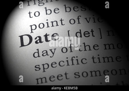 Fake Dictionary, Dictionary definition of the word date. including key ...