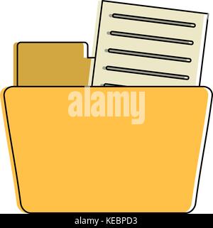 file folder with documents coming out icon image Stock Vector Image ...