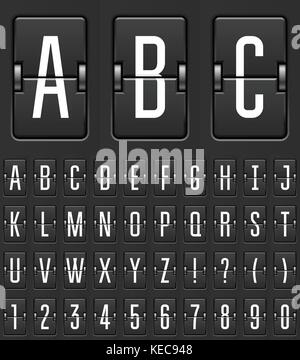 Countdown timer. Mechanical analog flip clock with number indicator, retro automatic date hour ...