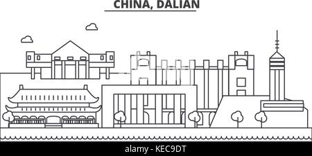 China, Guilin tourism landmarks, vector city travel illustration Stock ...