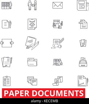 Company line icons collection. Bureaucracy, Formality, Regulations ...