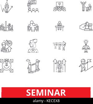 Presentation outline icons collection. Presentation, Speech, Slideshow, Demonstration ...