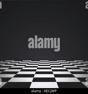 Chess perspective floor background. Black and white chessboard perspective floor texture ...