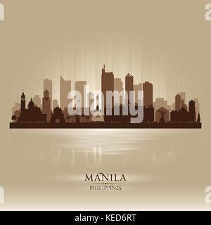 Philippines, Manila. City skyline architecture, buildings, streets ...