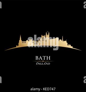 Bath England city skyline silhouette. Vector illustration Stock Vector ...