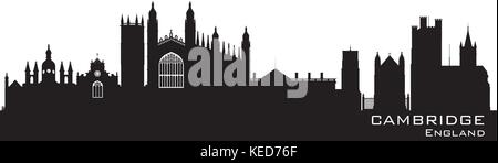 England, Cambridge. City skyline architecture, buildings, streets ...