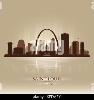 Saint Louis silhouette skyline. USA - Saint Louis vector city, american ...