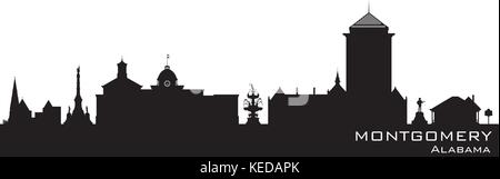Outline Montgomery Alabama City Skyline with Color Buildings Isolated ...