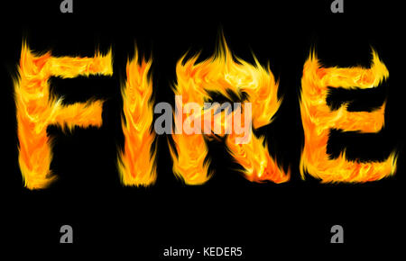 Letters Hell Fire Stock Photo - Alamy