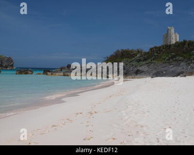 Frickes Beach in Castle Harbour, Bermuda. Secluded and quiet Stock ...