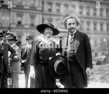 Albert Einstein with his wife Elsa, circa 1919 File Reference # 1003 ...