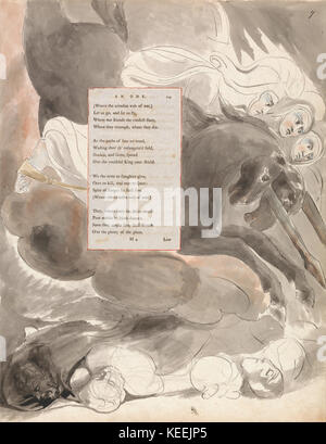'The Fatal Sisters' is an engraving by William Blake, created for ...