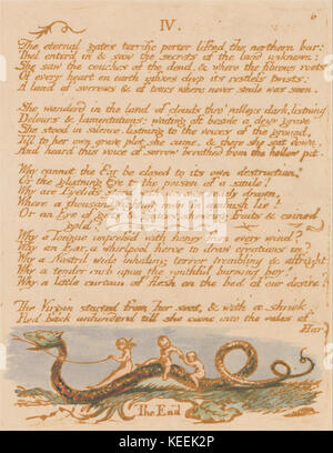 'The Book of Thel' (Plate 8, IV) by William Blake features a symbolic ...