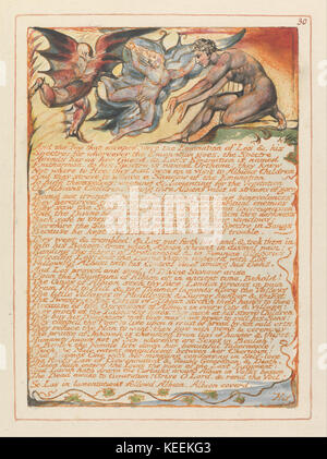 'Jerusalem, Plate 30' by William Blake is an illustration from his ...