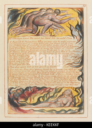 This plate from William Blake's epic poem 'Jerusalem' features a ...