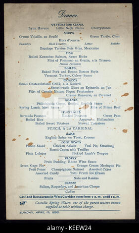 DINNER (held by) HOTEL CHAMBERLIN (at) OLD POINT COMFORT, VA (HOTEL ...