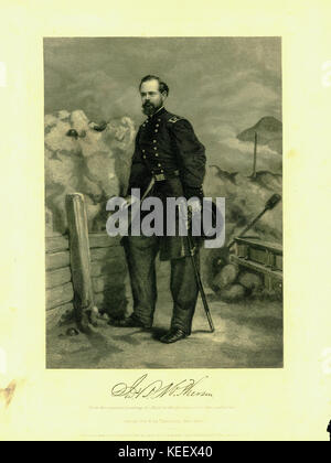 A portrait of Major General James B. McPherson, a prominent officer in ...
