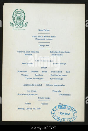 MENU (held by) SHERMAN SQUARE HOTEL (at) NEW YORK, NY (HOTEL;) (NYPL ...